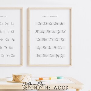 Cursive ABC Poster, Educational Poster, Cursive Poster, Alphabet Art ...