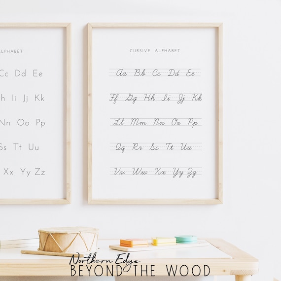 Cursive ABC Poster Educational Poster Cursive Poster | Etsy