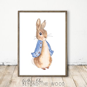 Peter Rabbit Print, Peter Rabbit Art, Nursery Wall Decor, Nursery Wall ...