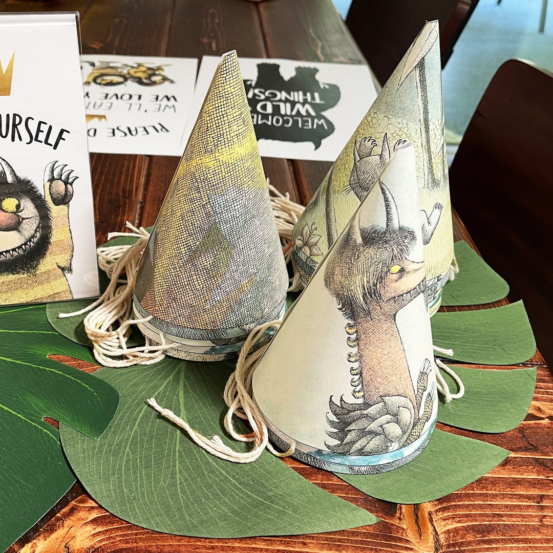 Where the Wild Things Are Printable Party Hats, Birthday Hats, Wild One ...