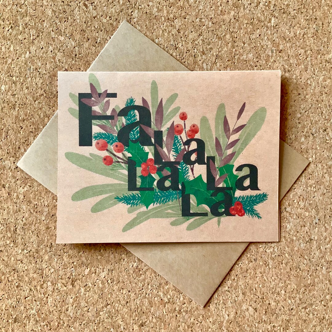 Falala Christmas Card (craft Paper) - Etsy