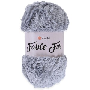 Yarnart Fable Fur Yarn, 100% Micro Polyester Yarn for Knitting and ...
