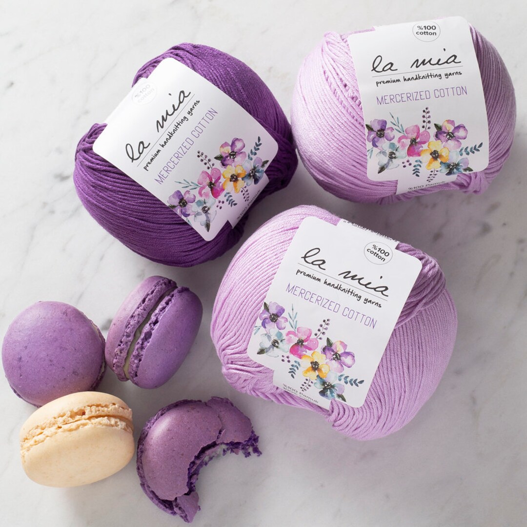 La Mia Mercerized Cotton, 100% Mercerized Cotton Yarn for Crochet and ...