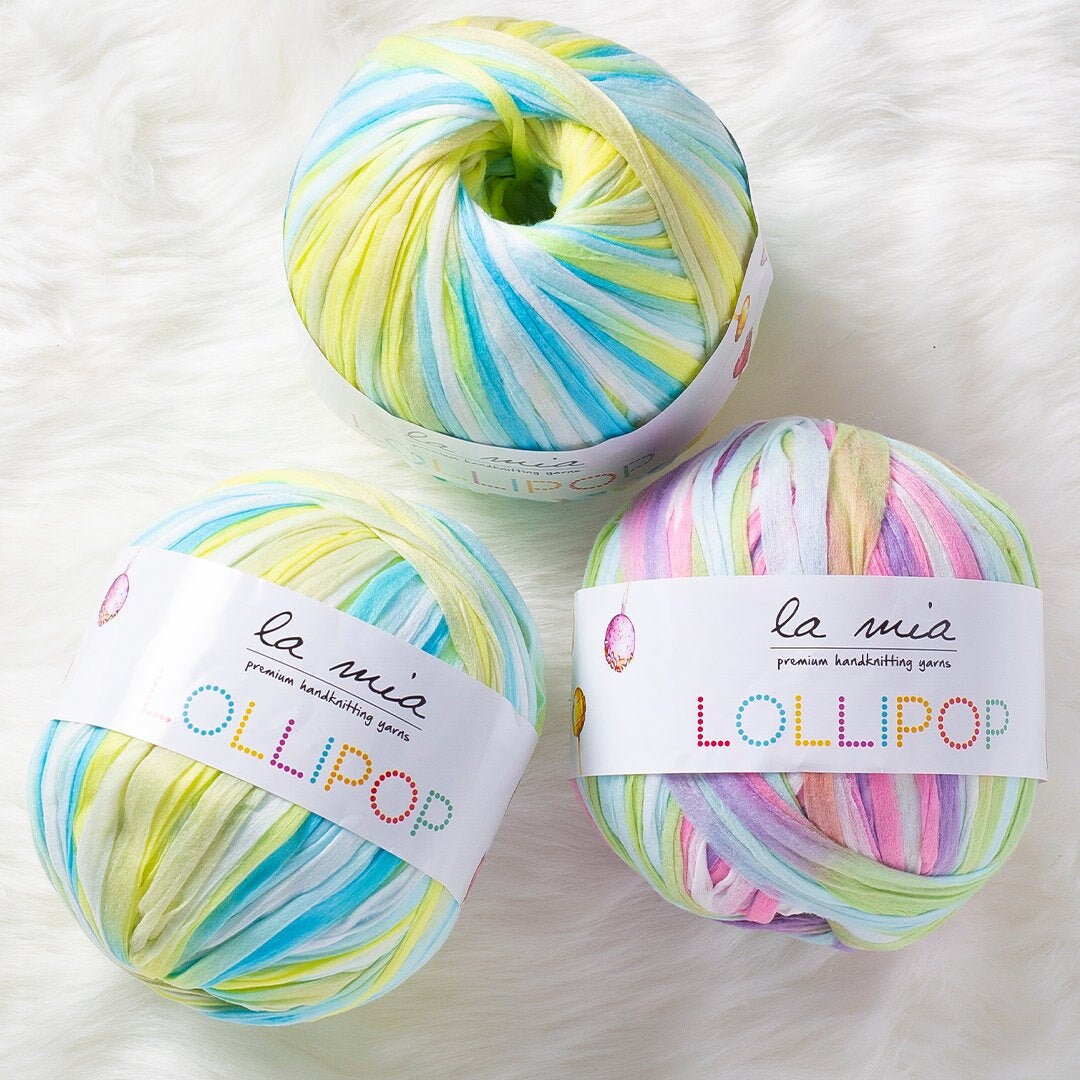 La Mia Lollipop, mehrfarbiges Bändchengarn für alle Arten von Projekten ...