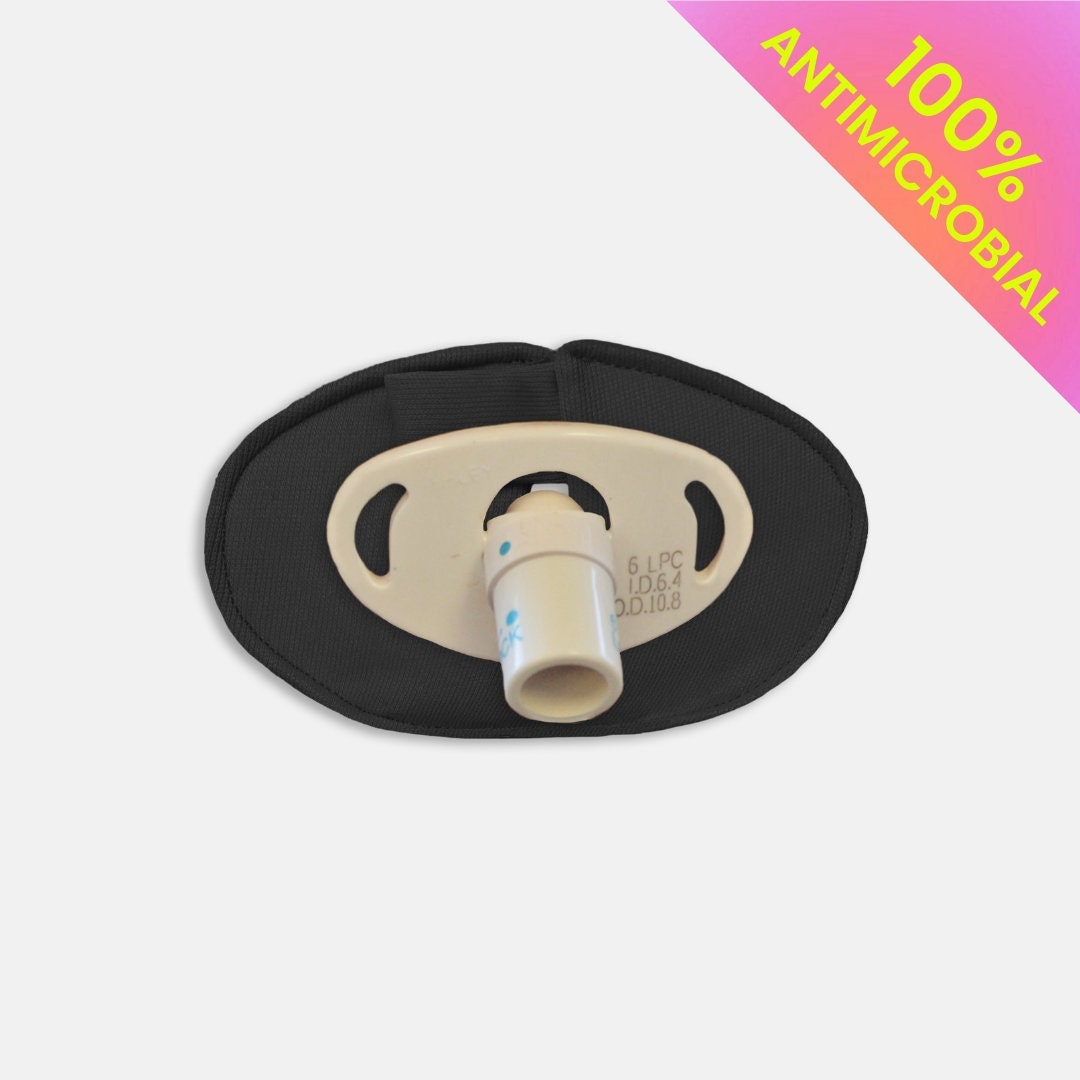 Antimicrobial Trach Pads in Black for Tracheotomy Cover - Surgery ...