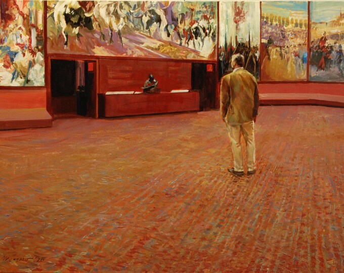 Signed Original Oil Painting: "overwhelmed by Sorolla" Man in Spanish ...