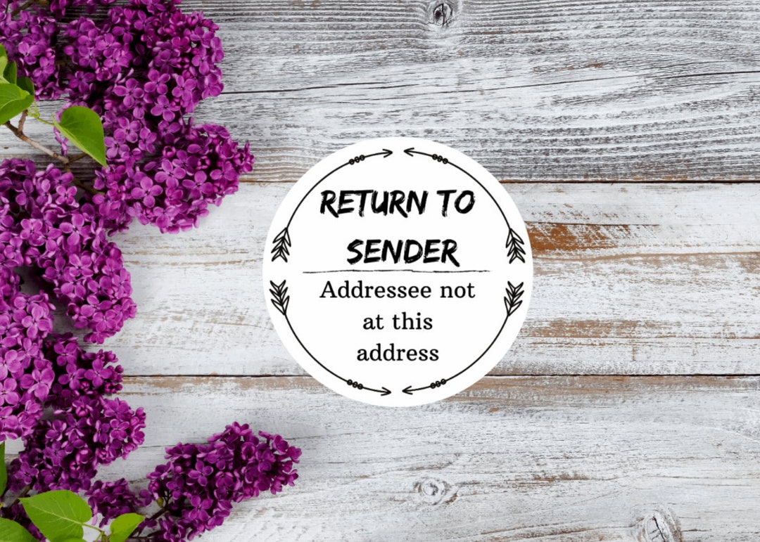 Return to Sender Stickers, Return Stickers - Etsy