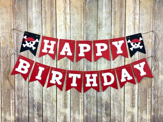 Pirate Birthday Banner Pirate Party Pirate Party Photo Prop Etsy