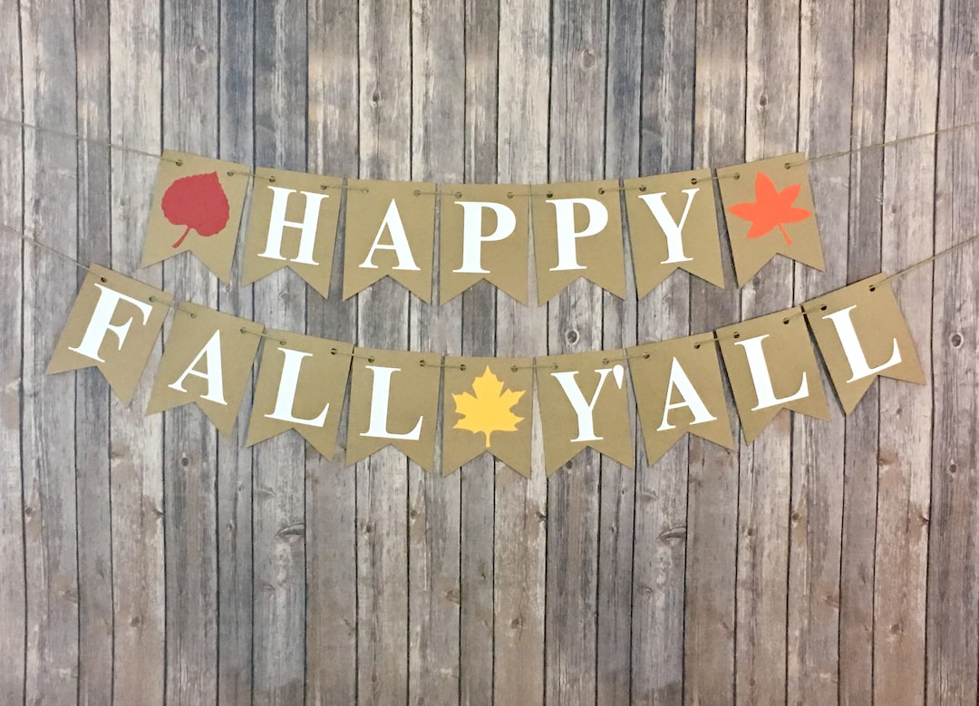 Happy Fall Y'all Banner, Fall Banner, Autumn Banner, Home Decor, Photo ...