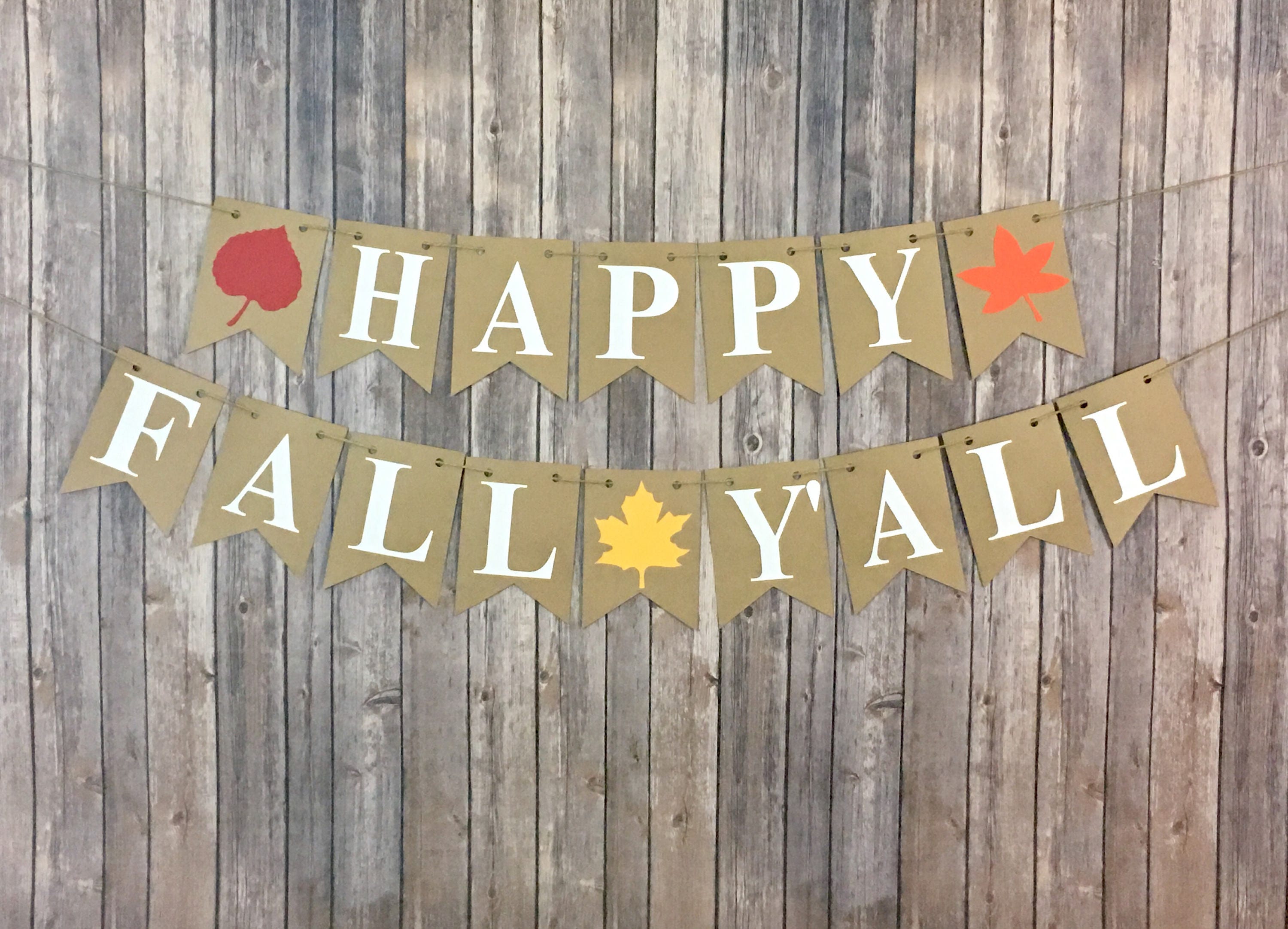 Happy Fall Y'all Banner Fall Banner Autumn Banner Home | Etsy