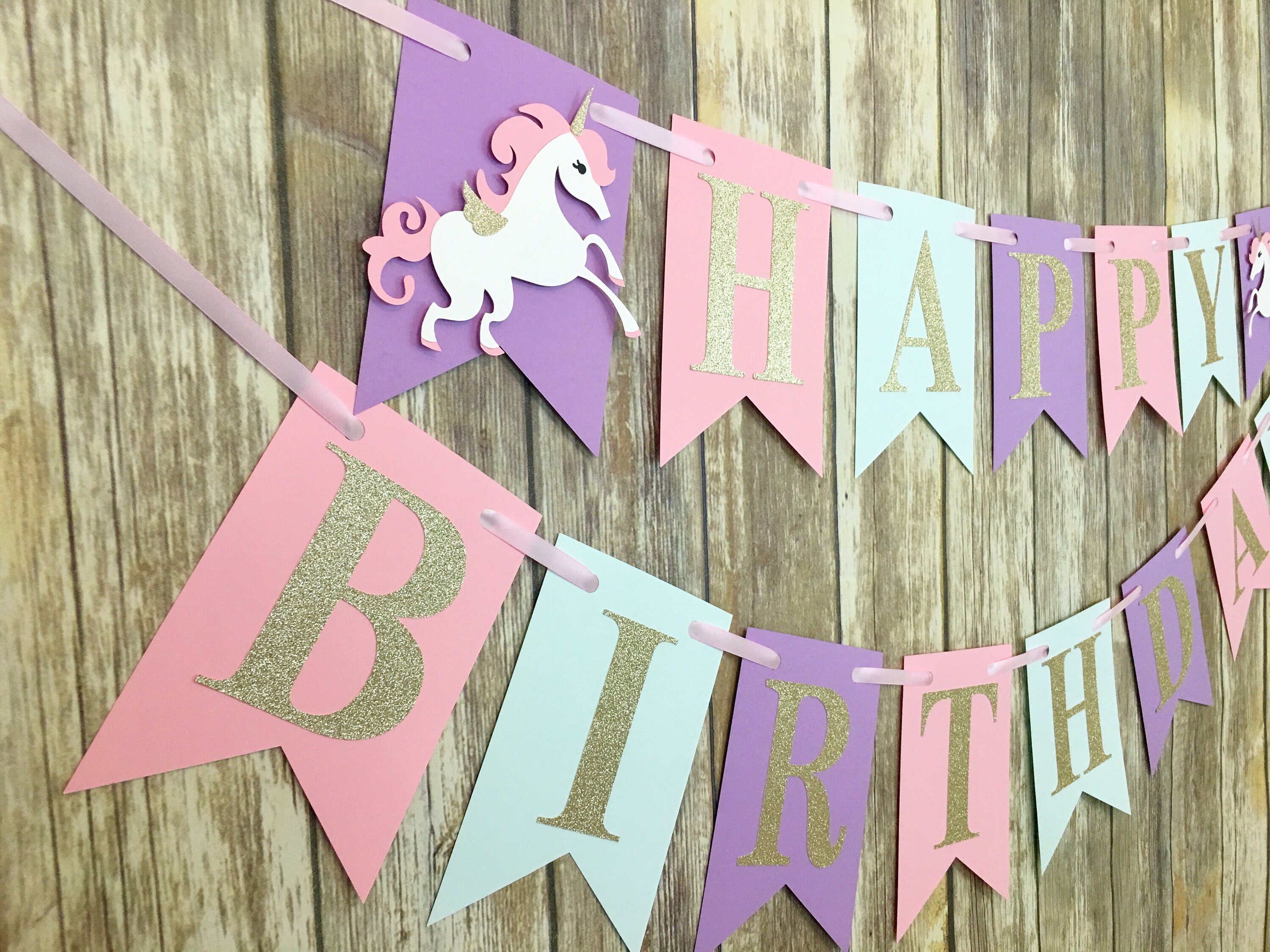 Magical Unicorn Birthday Banner Unicorn Birthday Birthday | Etsy