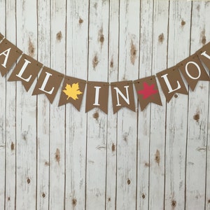 Fall in Love Banner Fall Banner Wedding Banner Engagement - Etsy
