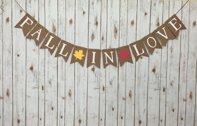 Fall in Love Banner Fall Banner Wedding Banner Engagement - Etsy