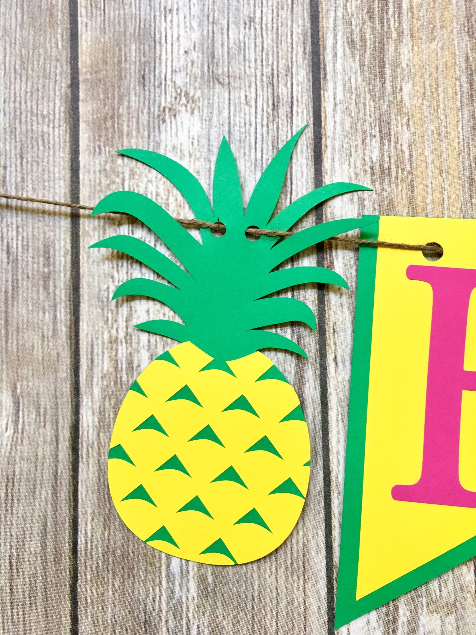 Pineapple Birthday Banner Pineapple Birthday First Birthday - Etsy