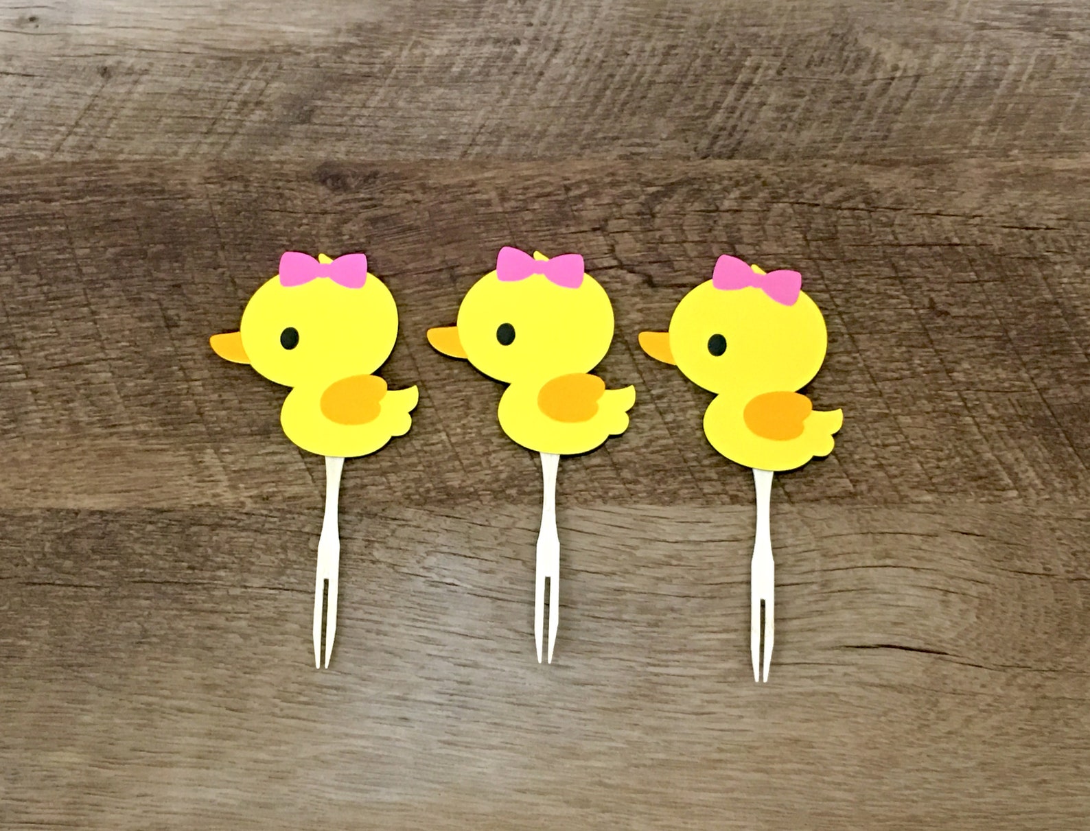 Duck Cupcake Toppers Rubber Duck Toppers First Birthday - Etsy