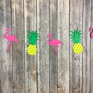 Tropical Garland, Flamingo Decor, Pineapple Decor, Luau, Summer ...
