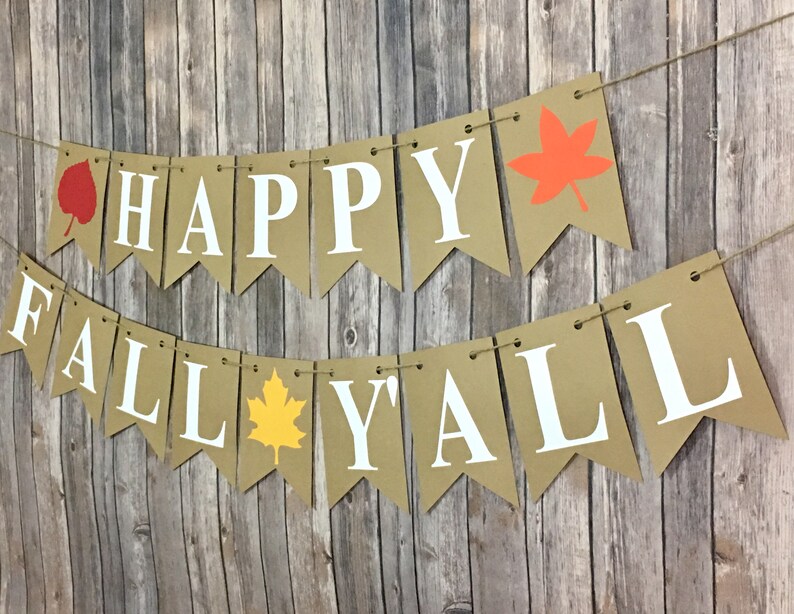 Happy Fall Y'all Banner Fall Banner Autumn Banner Home | Etsy