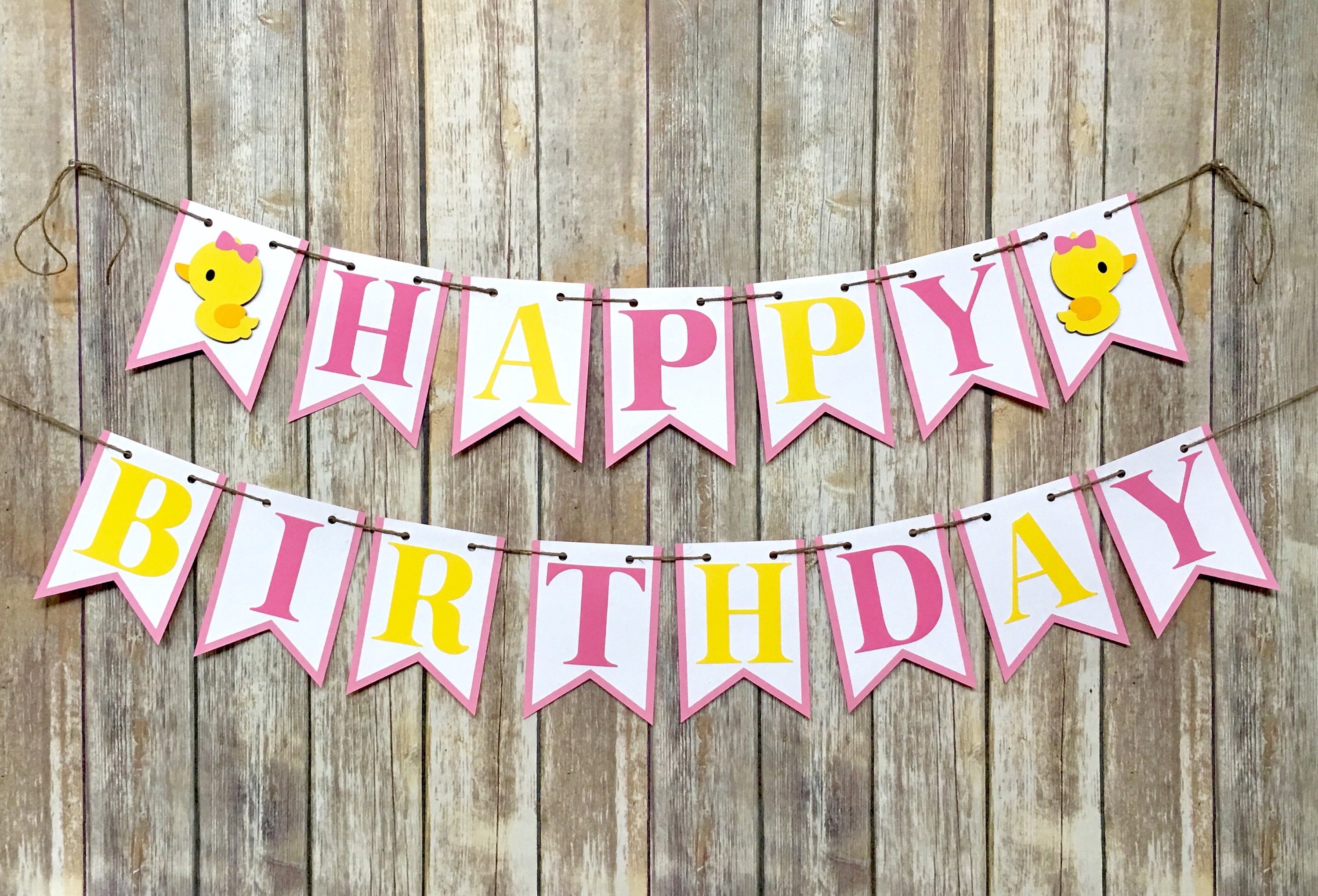 Ducky Birthday Banner Rubber Ducky Birthday First Birthday | Etsy