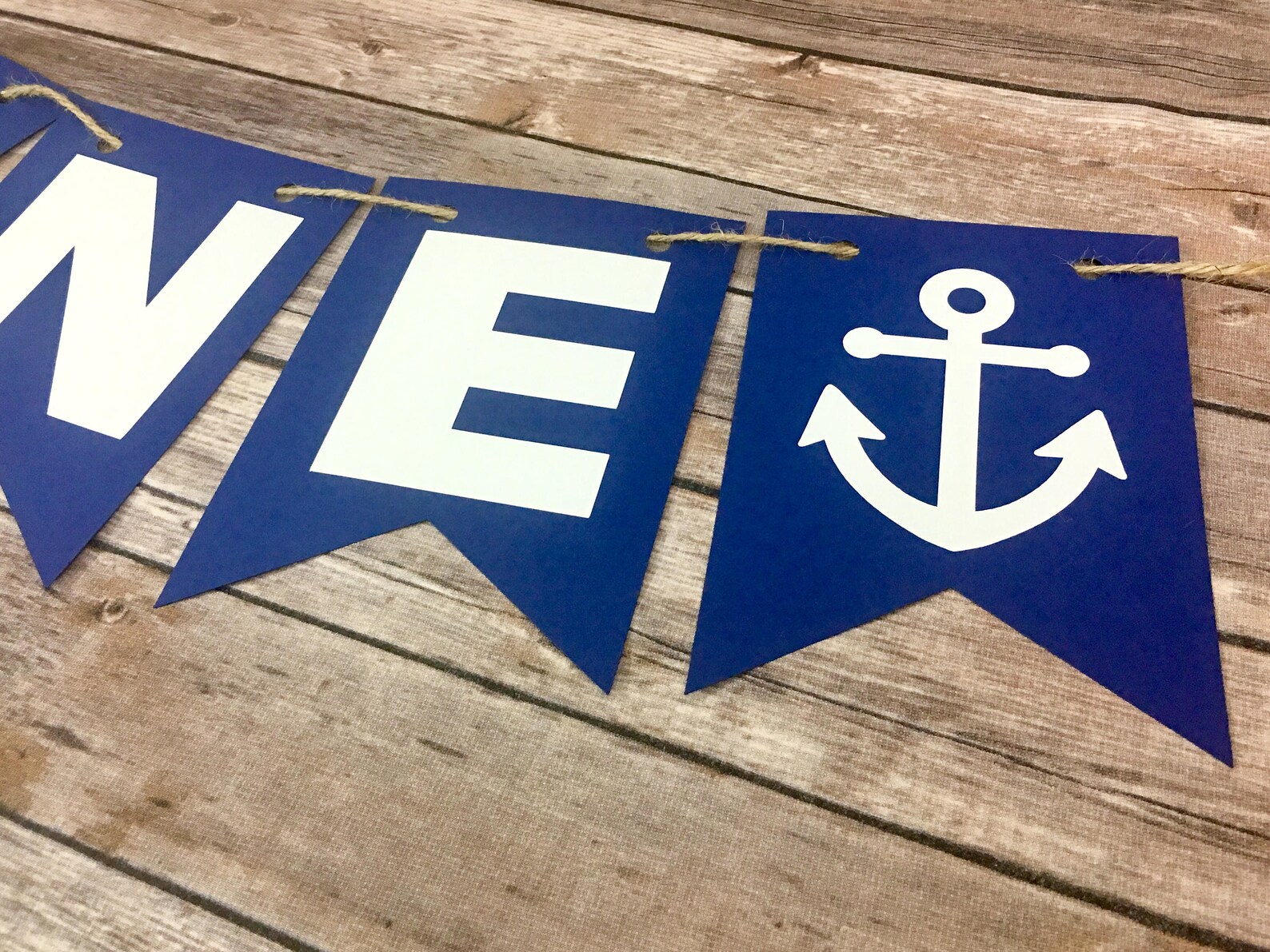 Nautical One Banner Anchor One Banner First Birthday Photo - Etsy