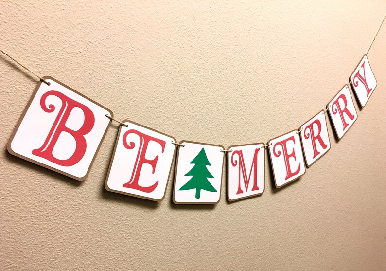 Be Merry Banner Christmas Banner Photo Prop Party Decors - Etsy