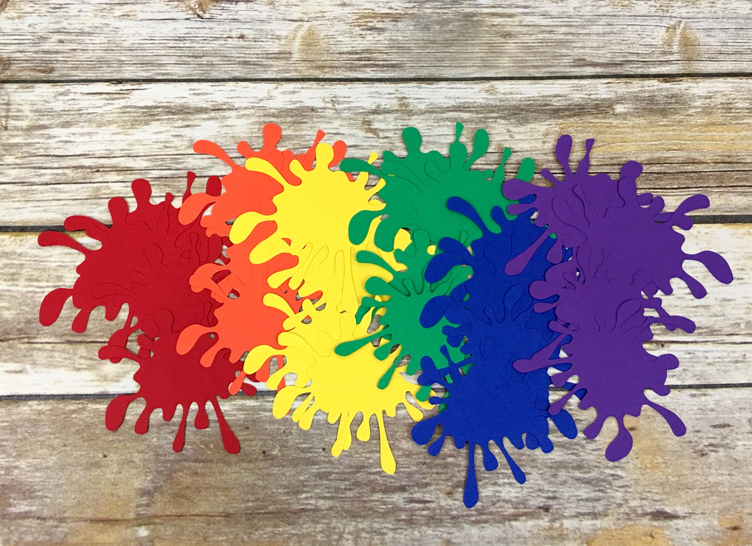 24 Paint Splats Confetti Paint Party Table Decor Paint - Etsy
