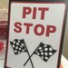 Cars Theme Pit Stop Sign, Pit Stop, Cars Birthday, Table Decor, - Etsy ...