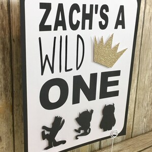 Wild One Table Sign, Where the Wild Things Are Inspired Decor, Wild One ...