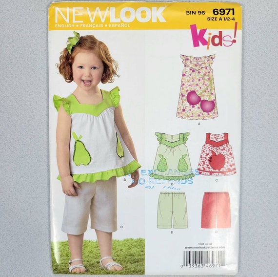 Sewing Pattern New Look 6971 Toddler Top Pattern Flutter - Etsy
