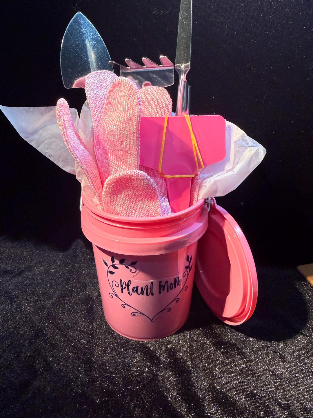 Plant Mom Gardening Gift Set – Pink Mini Tool Kit With Gloves & Storage ...