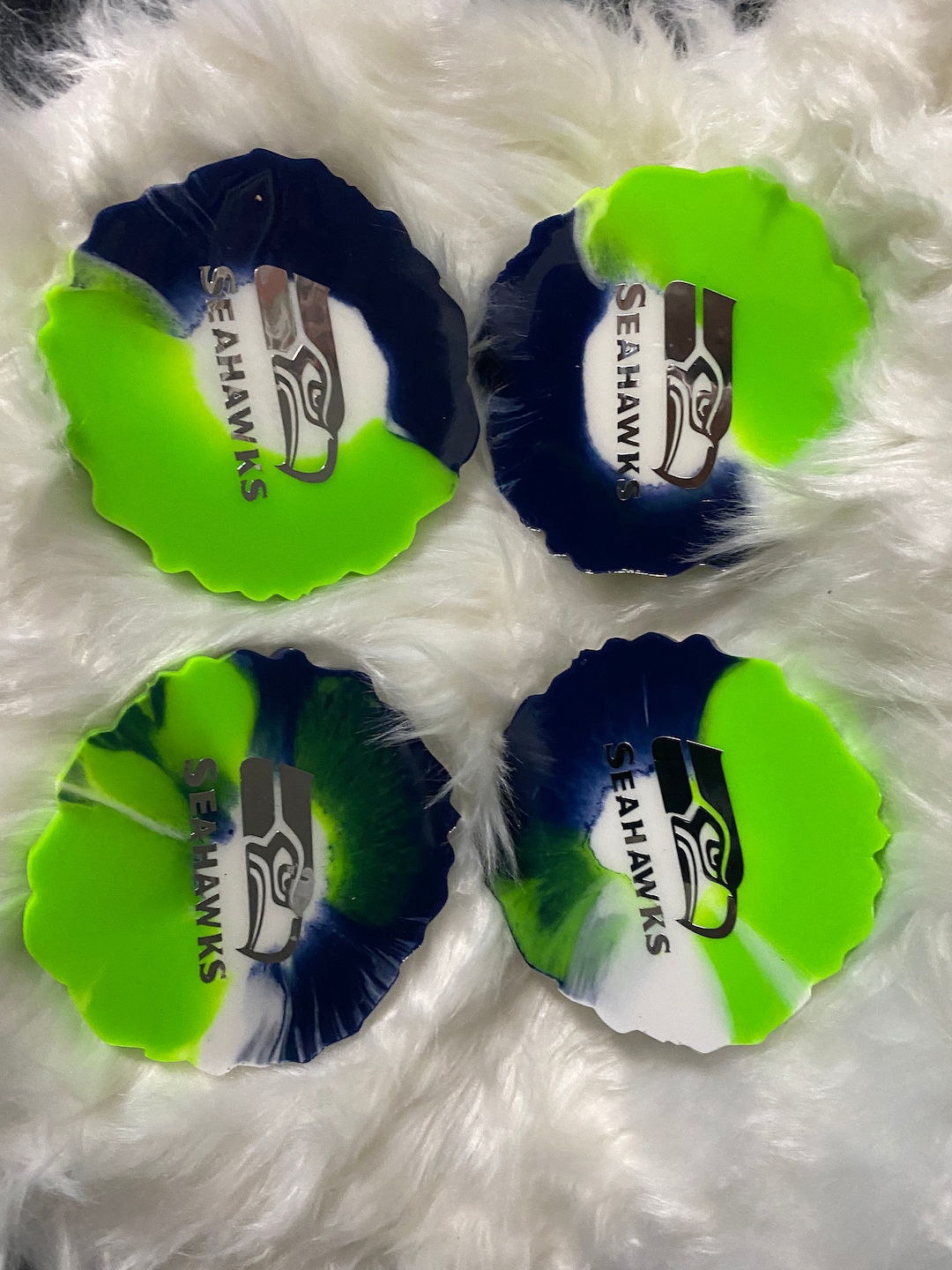 Seahawks Coaster Set - Etsy