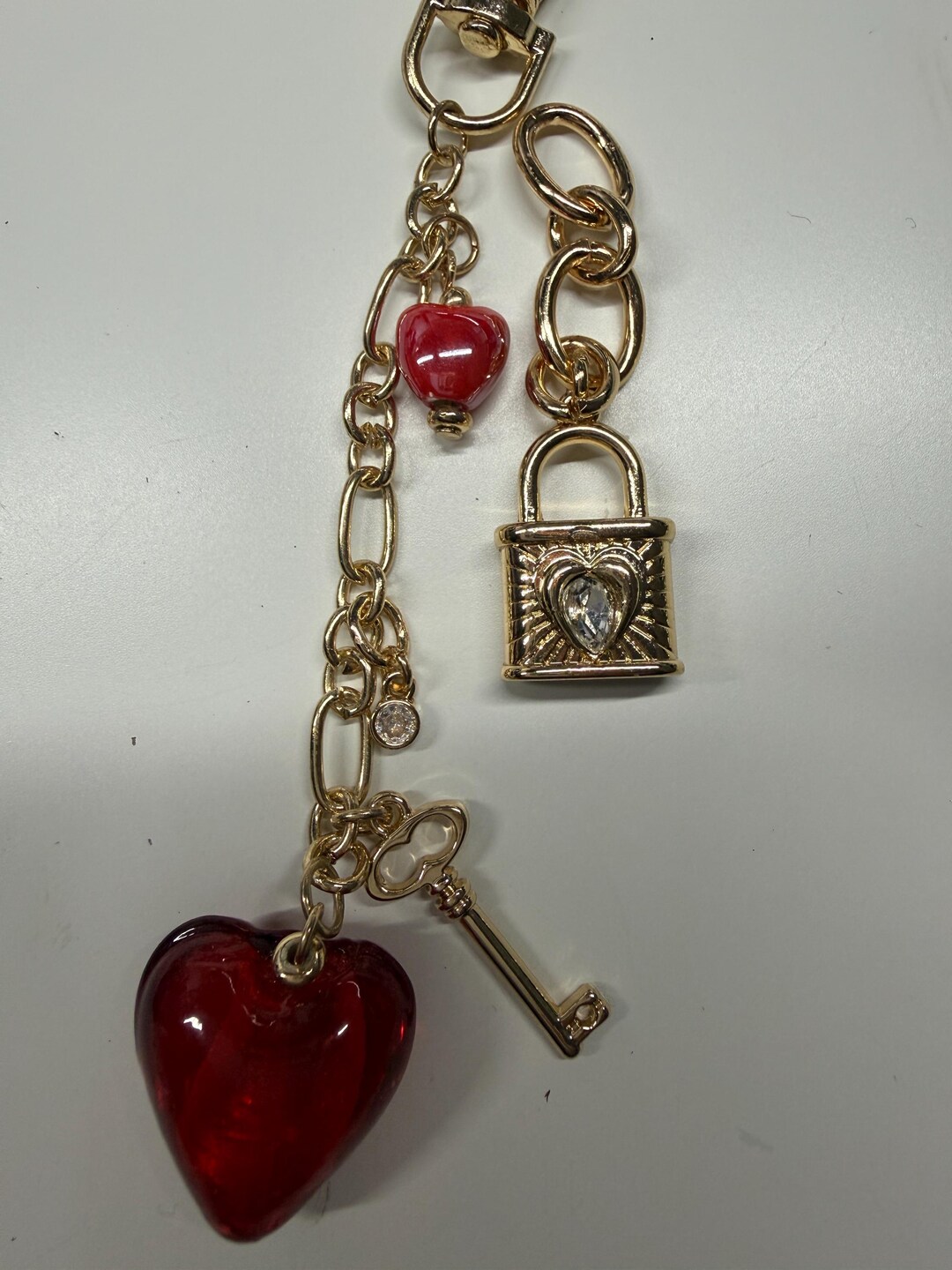 Red Heart Bag Charm - Etsy