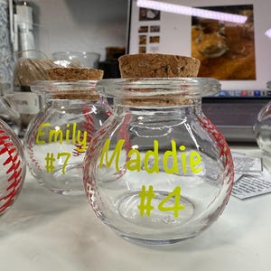 Clear-baseball/softball Dirt Jars - Etsy