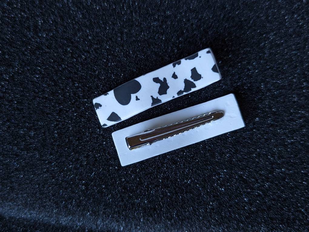 Cow Print Hair Clips, Cow Hair Accessories, Cow Lover Gifts, Baby ...