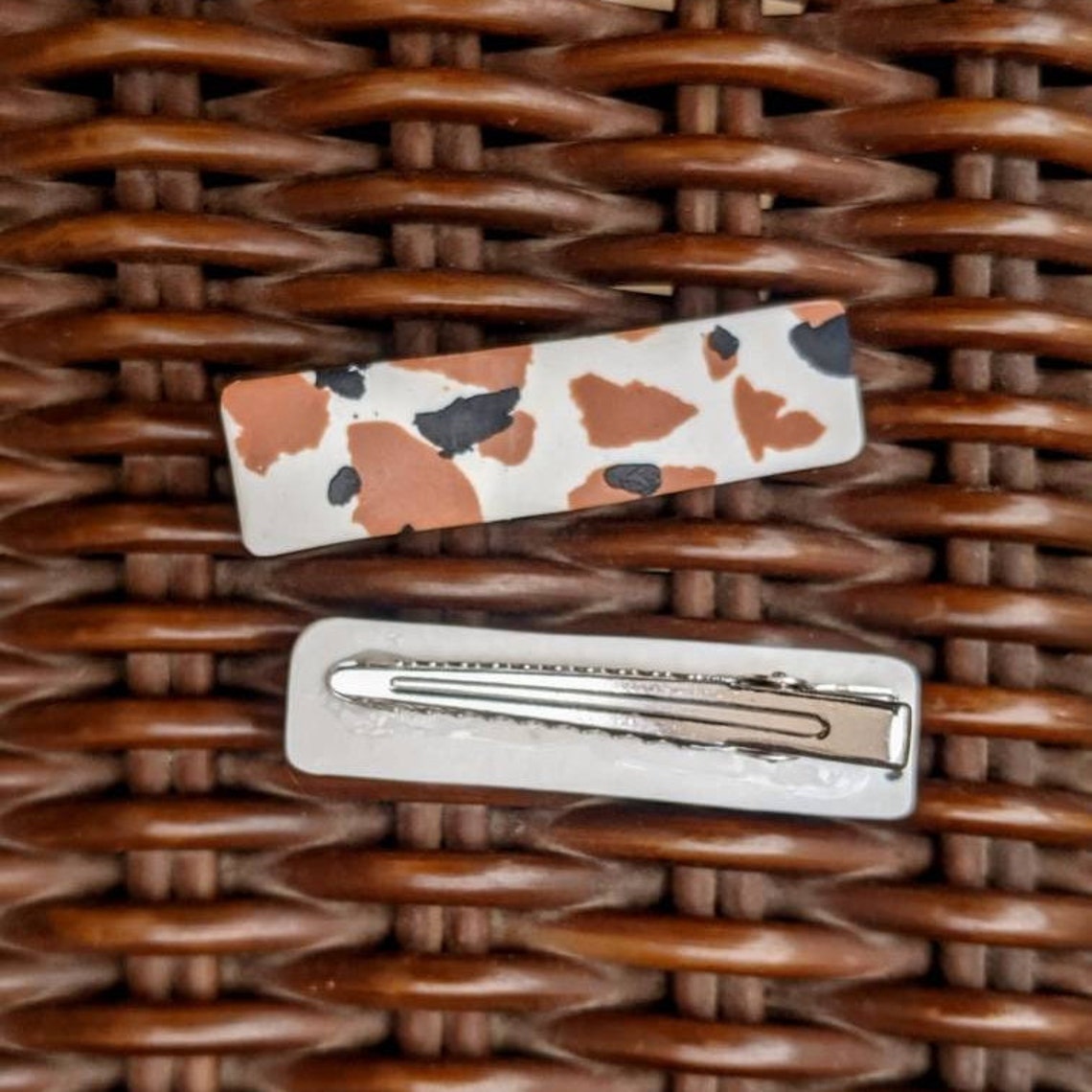 Cow Print Hair Clips, Cow Hair Accessories, Cow Lover Gifts, Baby ...