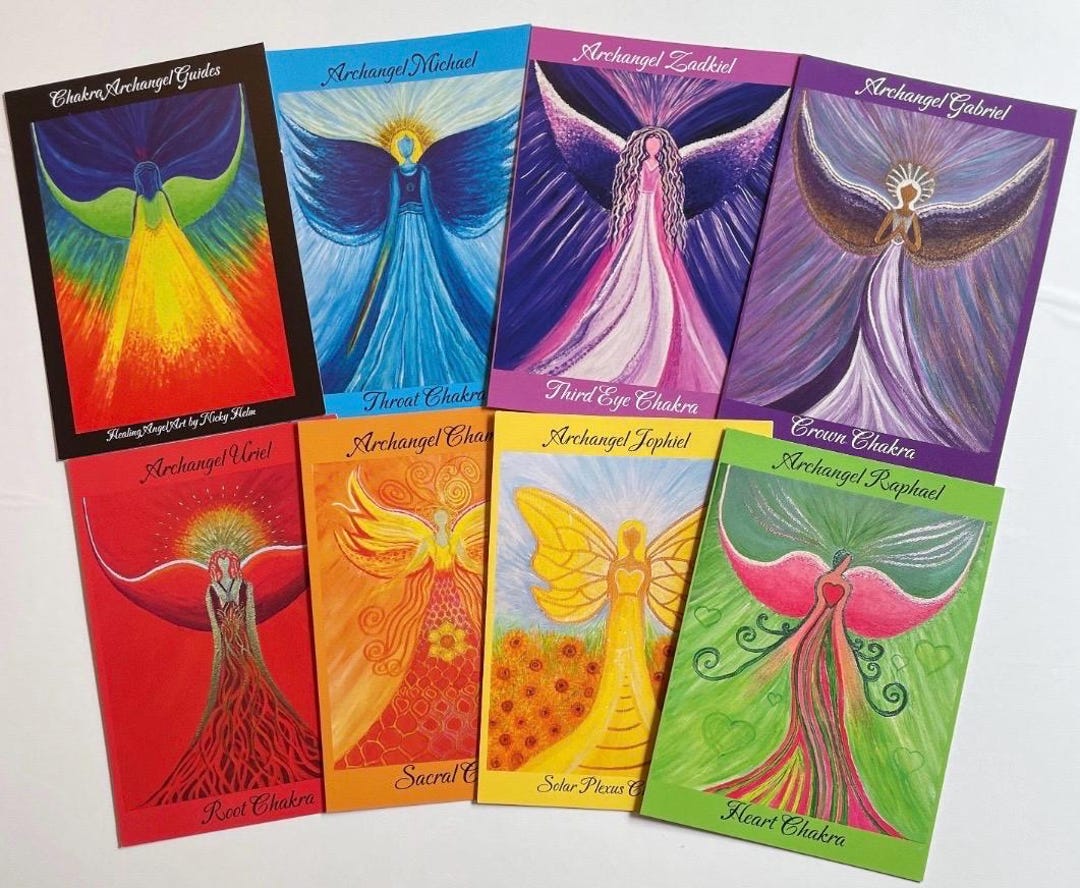 Archangel Chakra Oracle Cards: Spiritual Guidance, Meditation & Yoga - Etsy