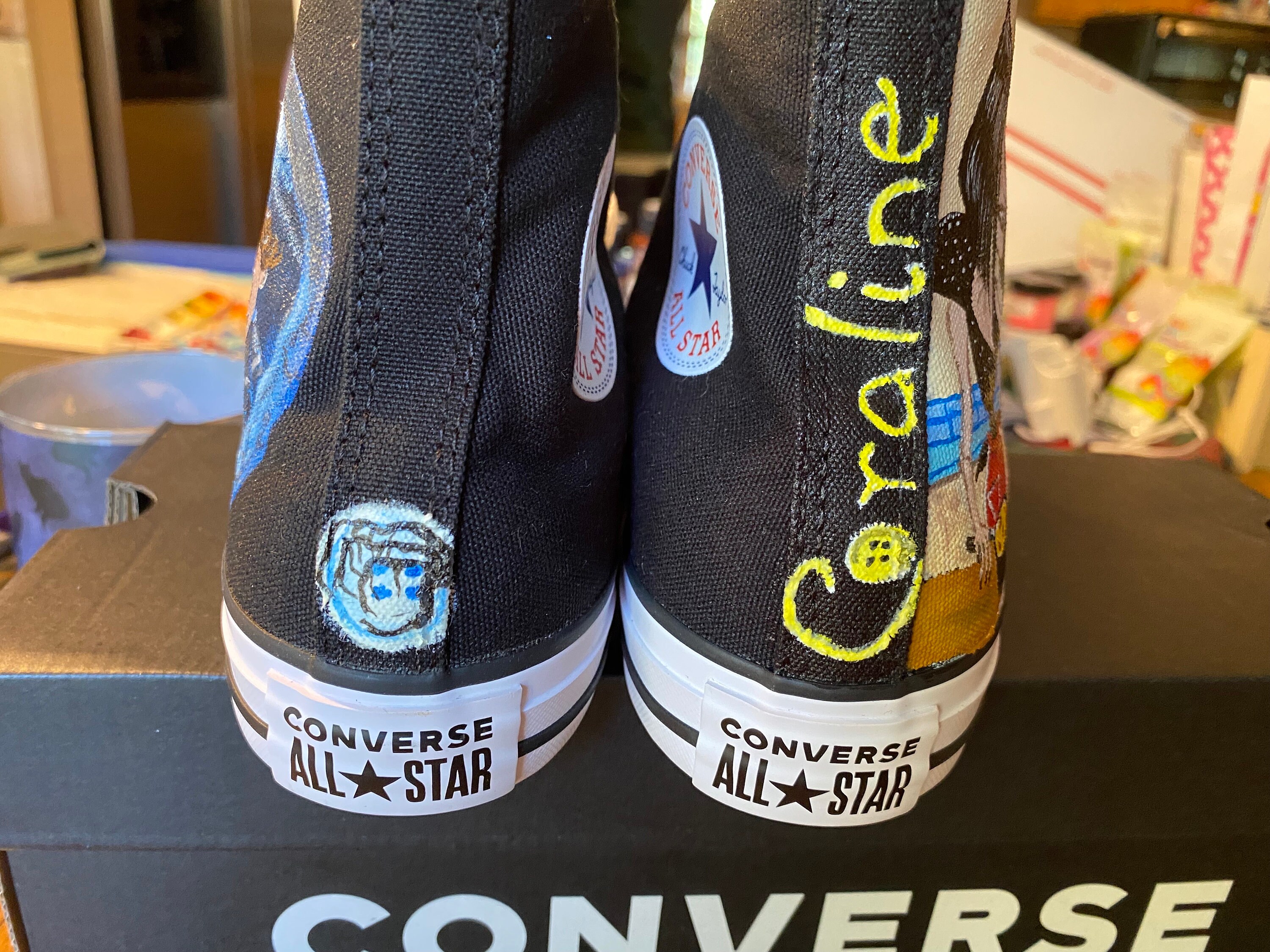 Coraline Shoes, Coraline and Wybie, Custom Vans, Converse - Etsy