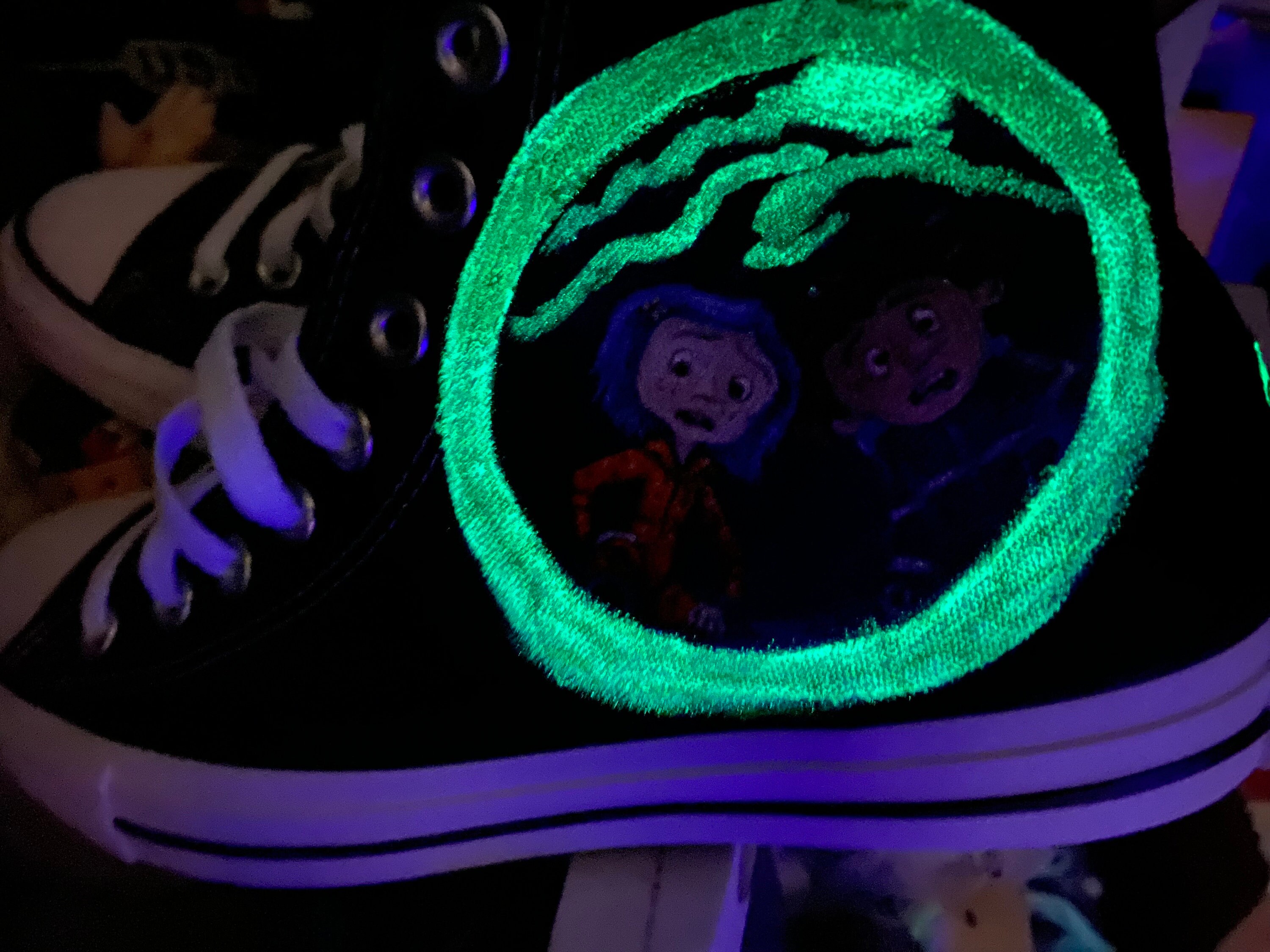Coraline Shoes, Coraline and Wybie, Custom Vans, Converse - Etsy