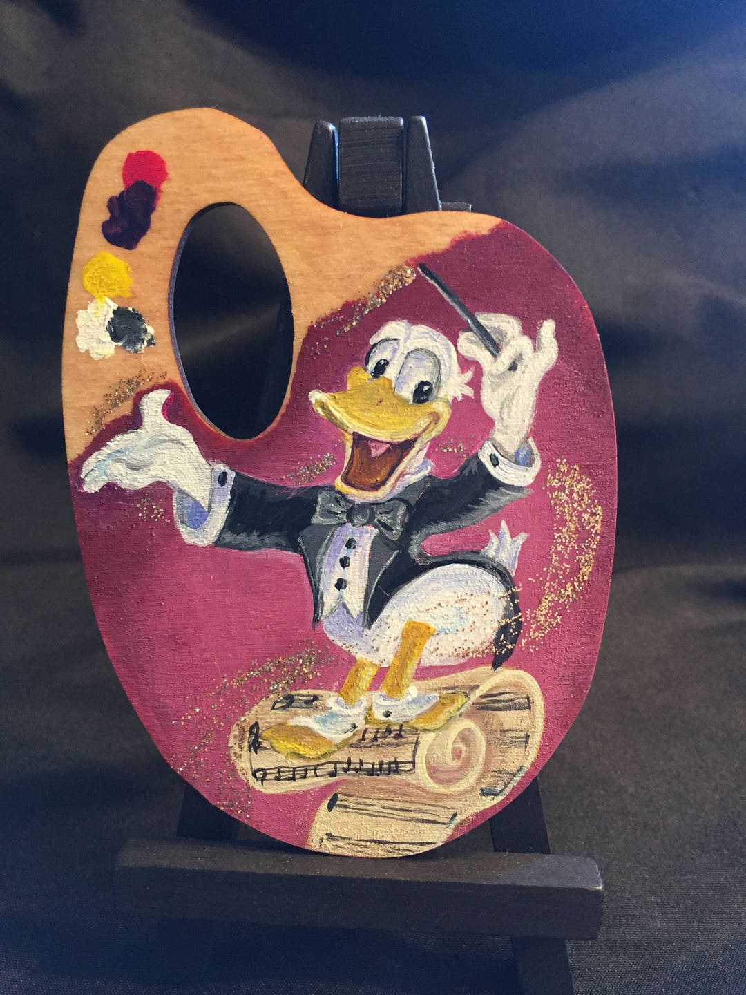 Hand Painted Music Time Donald Duck Wooden Palette - Etsy