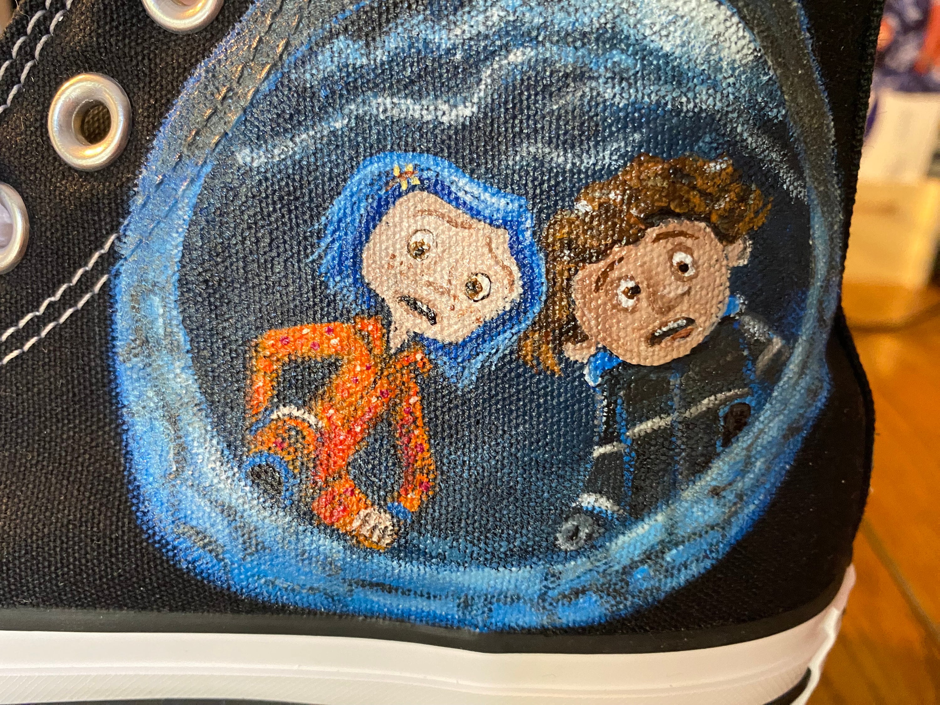 Coraline Shoes, Coraline and Wybie, Custom Vans, Converse - Etsy