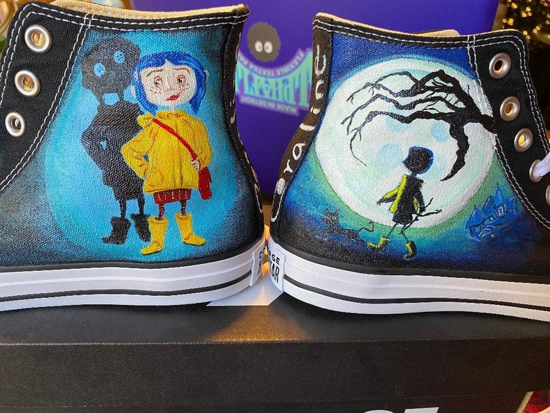 Coraline Shoes, Button Eyes, Custom Vans, Converse - Etsy