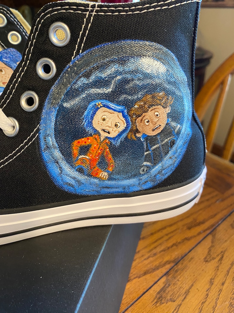 Coraline Shoes, Coraline and Wybie, Custom Vans, Converse - Etsy