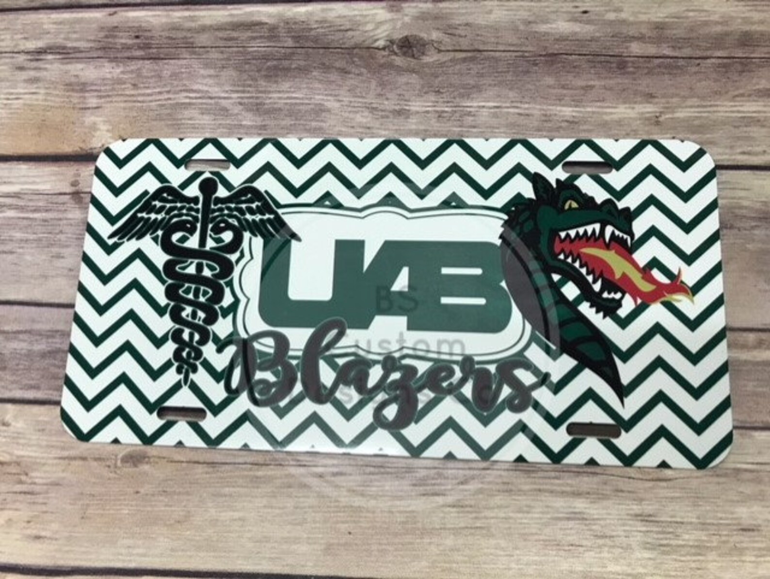 UAB Blazer Tag. UAB Nursing. Custom Car Tag. Custom Printed.license ...
