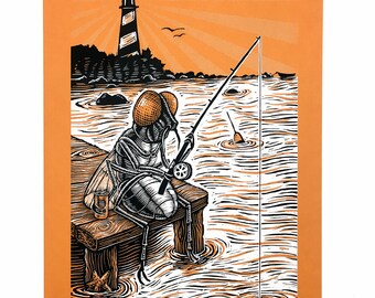 Fly fishing poster | Etsy