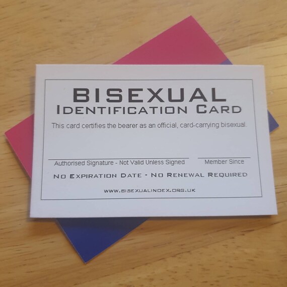 20 Bisexual Identity Cards - Etsy