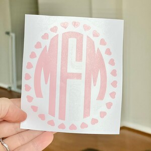 Monogram Vinyl Decal - Etsy