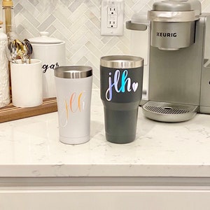 Monogram Vinyl Decal - Etsy