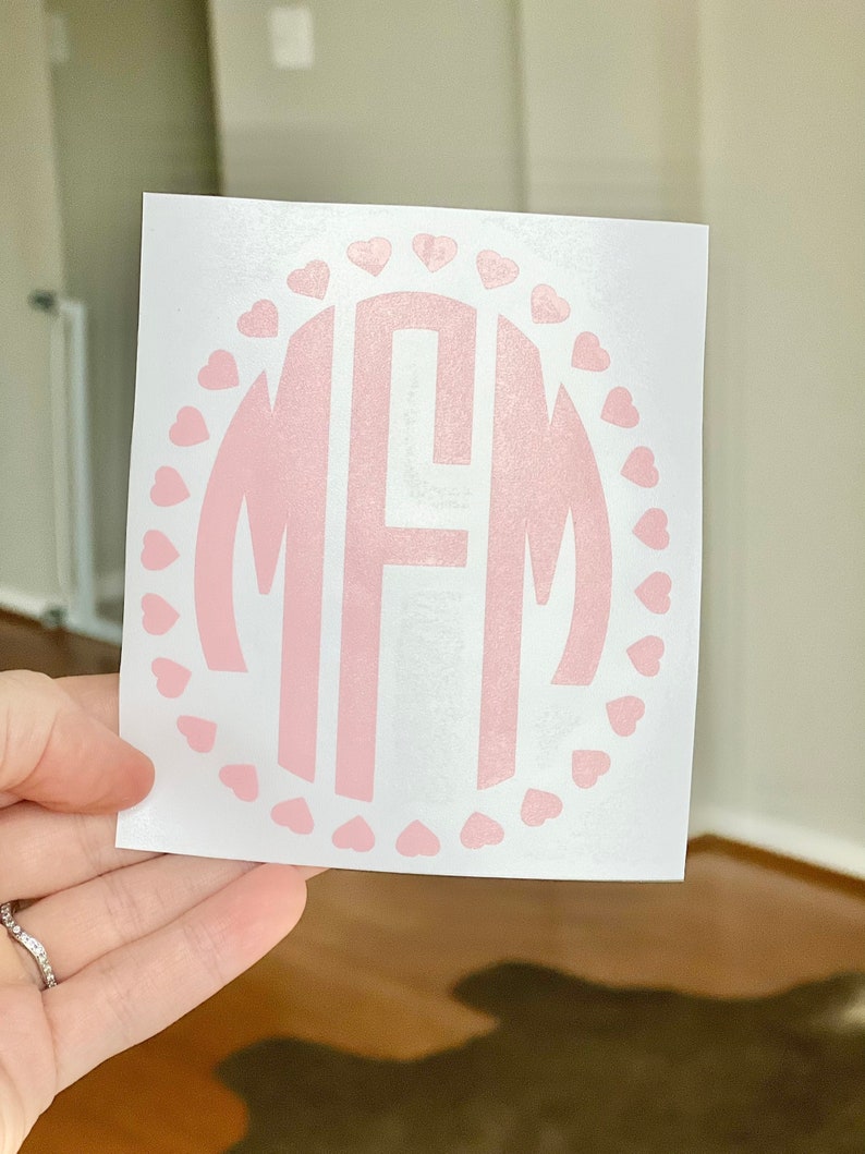 Monogram Vinyl Decal | Etsy