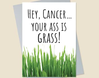 Funny Cancer Card Cancer Encouragement Card Cancer Sucks - Etsy