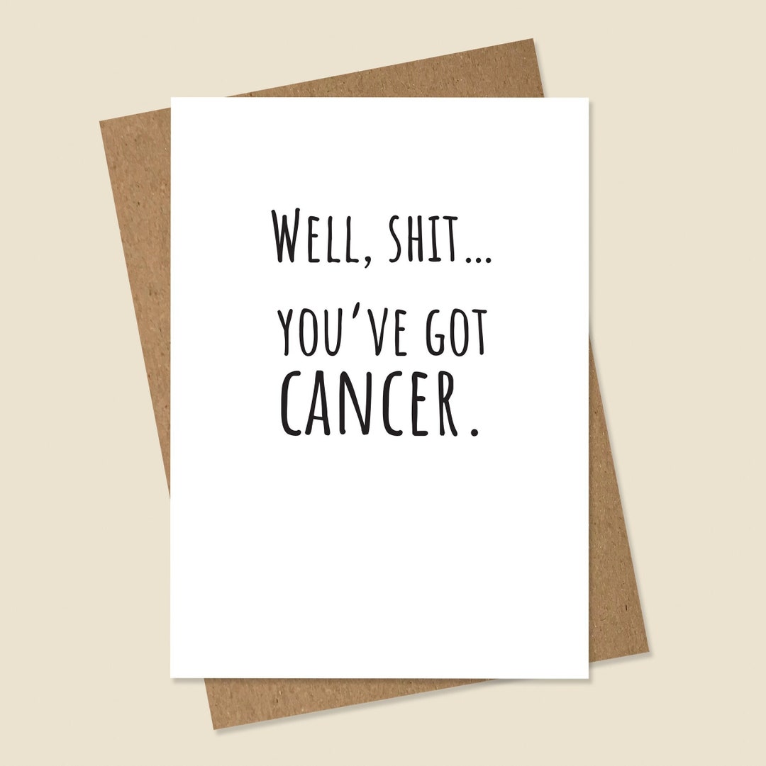 Funny Cancer Card, Cancer Encouragement Card, Cancer Sucks Card - Etsy