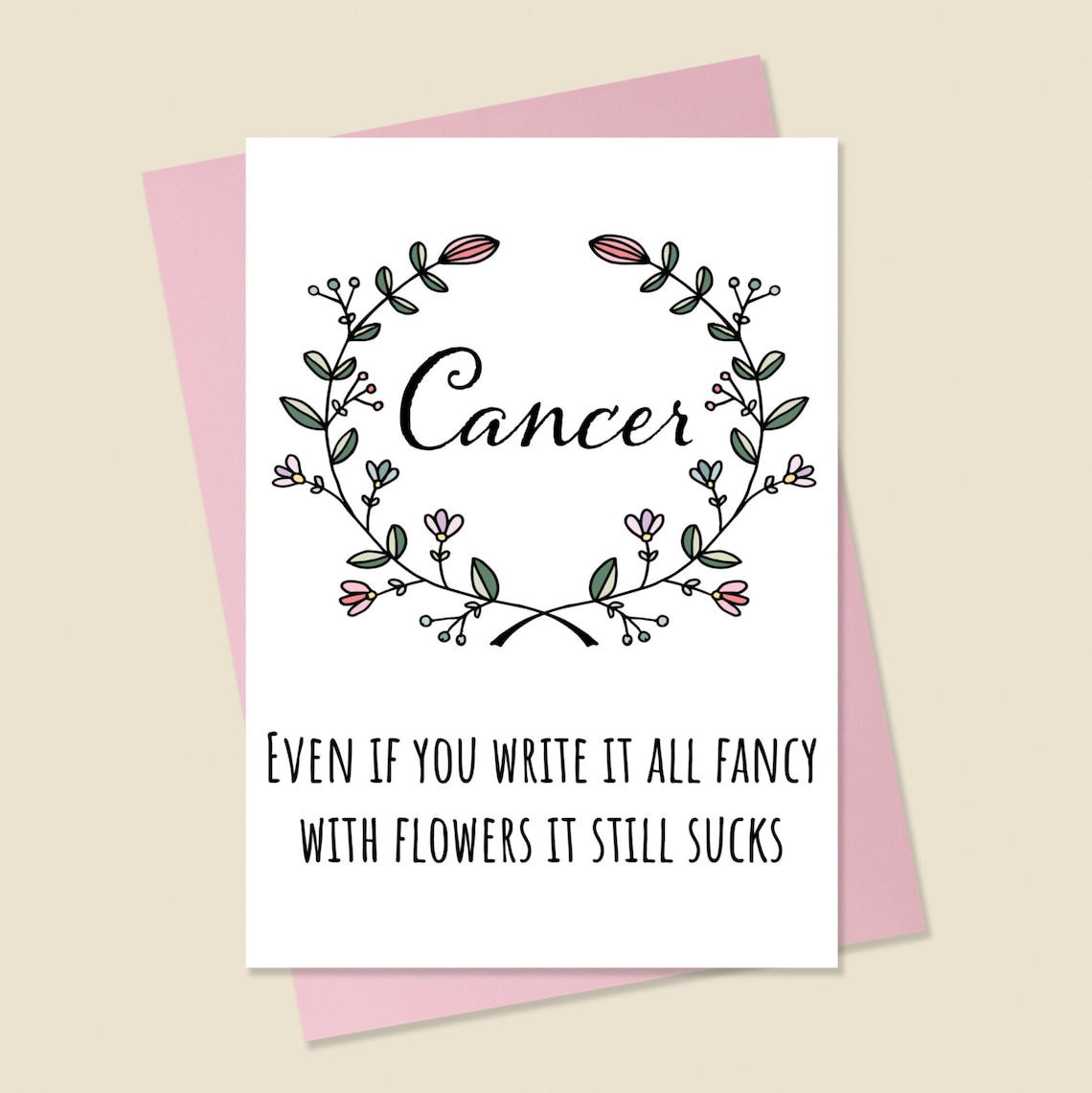 Funny Cancer Card Cancer Encouragement Card Cancer Sucks - Etsy